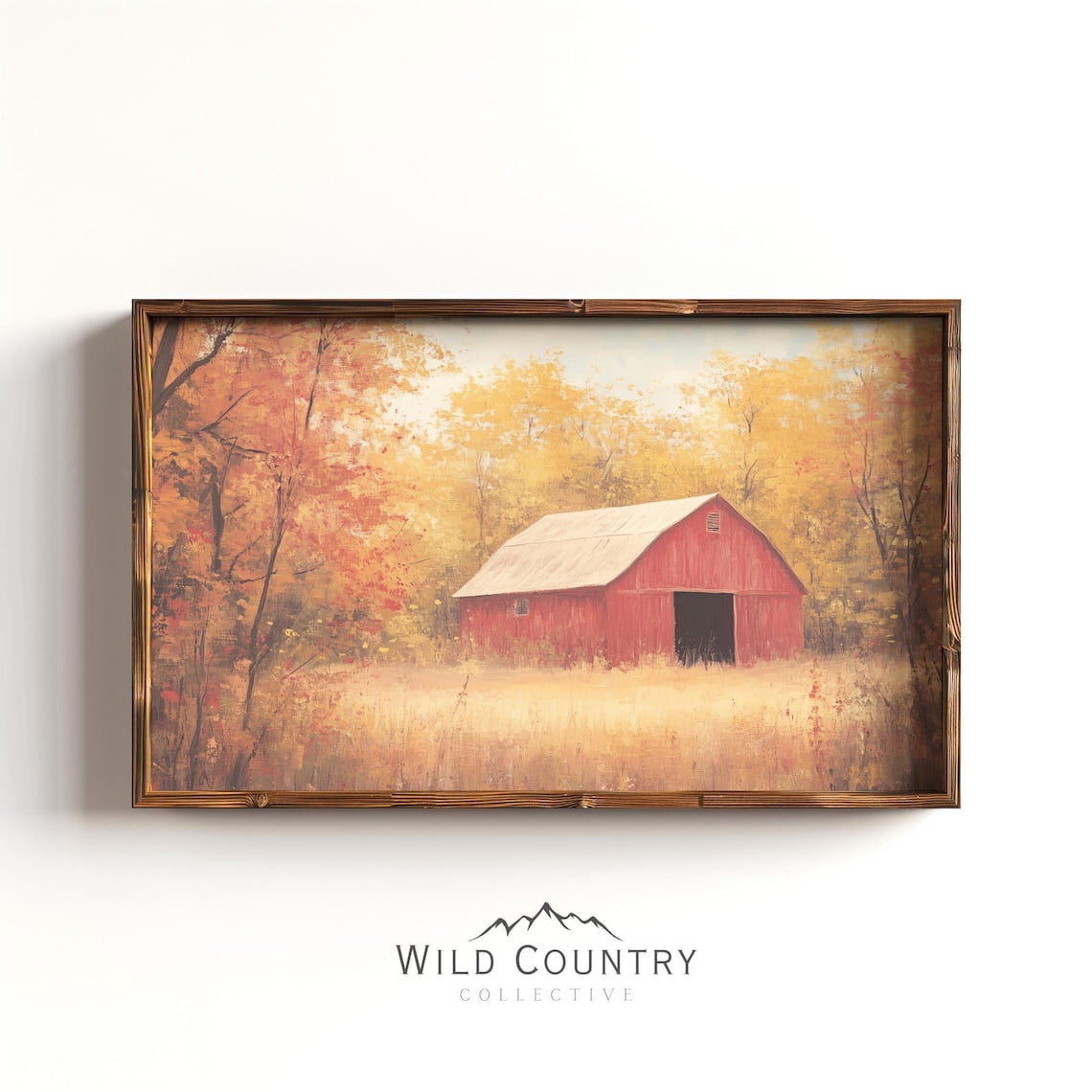 Modroom Old Barn Poster Print Vintage Autumn Landscape Rustic Cabin ...