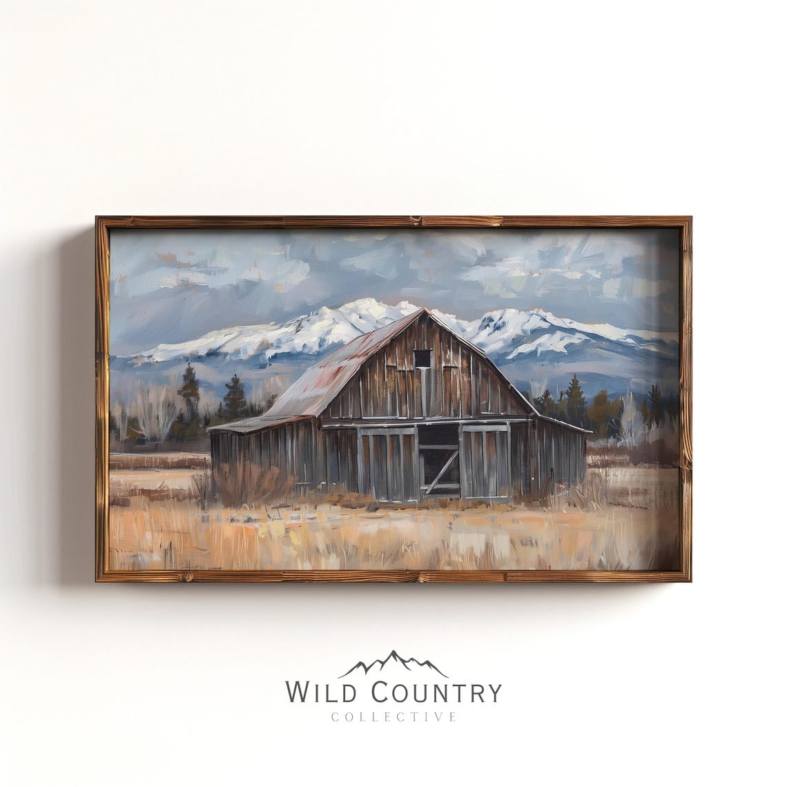 Modroom Old Wood Barn Poster Print Vintage Farmhouse Landscape Rustic ...