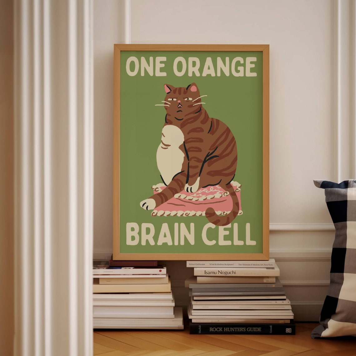 Modroom Orange Cat Wall Print, Cat Wall Art, Ginger Cat Poster, Cat ...