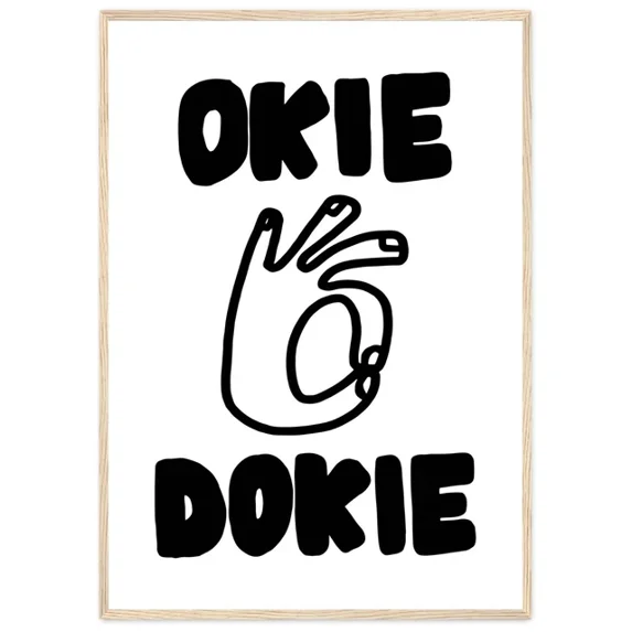 Modroom Original Okie Dokie Print Retro Wall Art Prints And Posters ...