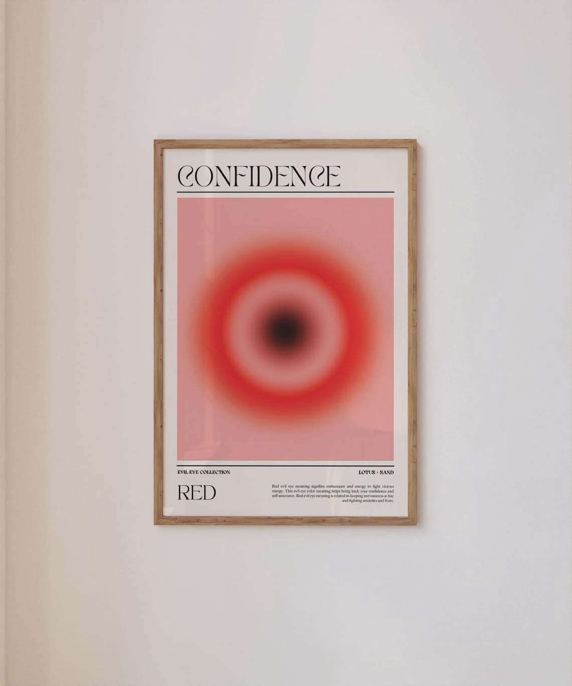Modroom Original Red Evil Eye Aura Poster Gradient Print Spiritual Wall ...