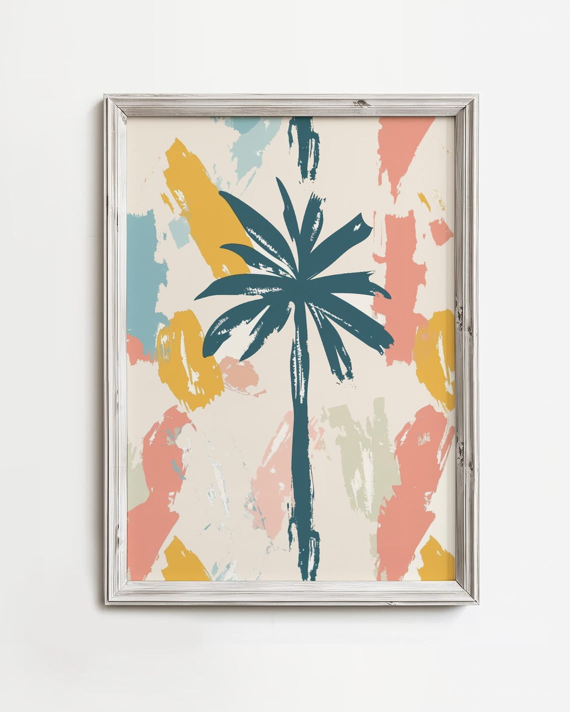 Modroom Palm Tree Poster, Colorful Tropical Poster, Abstract Retro ...