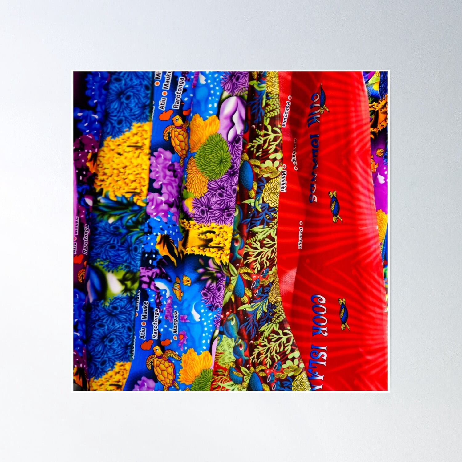 Modroom Patterned Cook Island S Fabric Poster Wall Art, Modern Wall ...