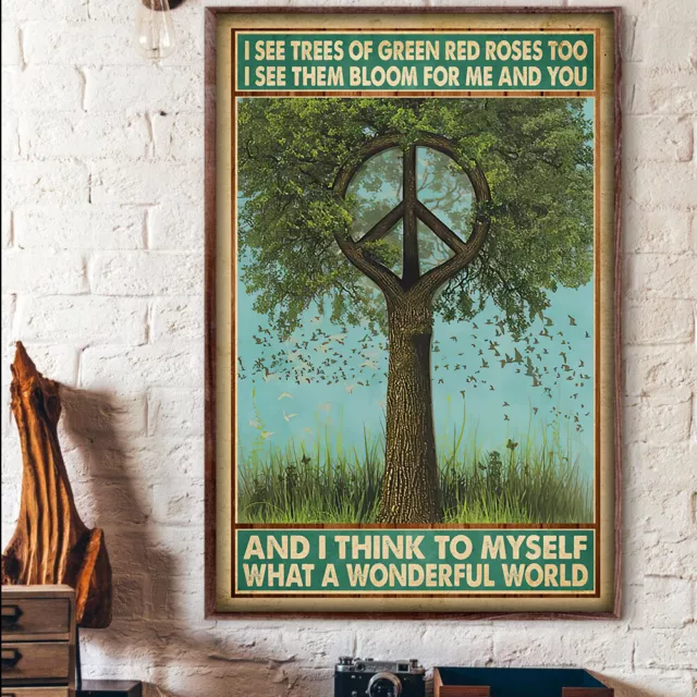 Modroom Peace Tree And I Think To Myself What A Wonderful World Hippie ...