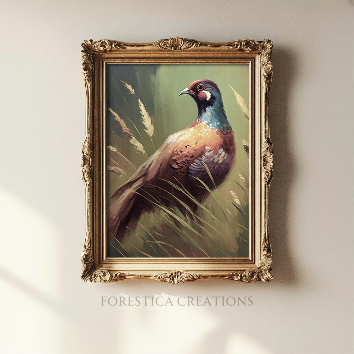 Modroom Pheasant Poster, Cottagecore Bird Wall Art, Vintage Country ...
