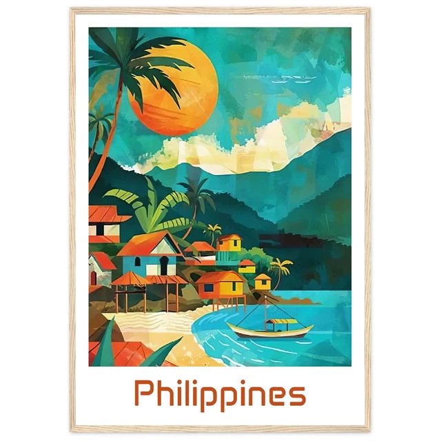 Modroom Philippines Travel Poster Stunning Wall Art Of Palawan Tropical ...