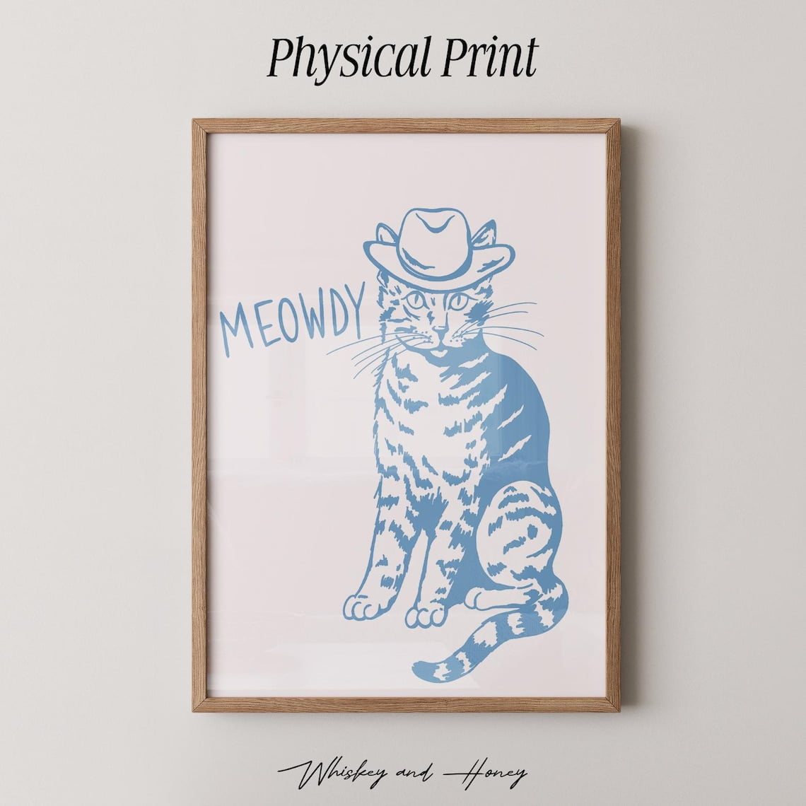 Modroom Physical Poster | Meowdy Art Print | Cowboy Cat Poster ...