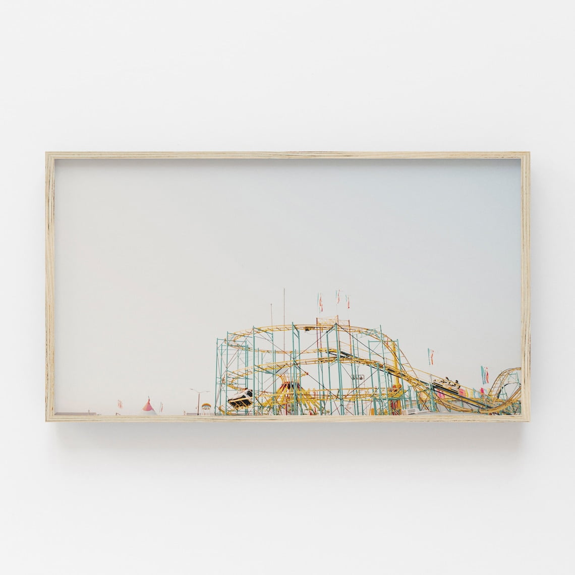 Modroom Pier Roller Coaster Photo, Beach Pier Tv Art, Roller Coaster ...