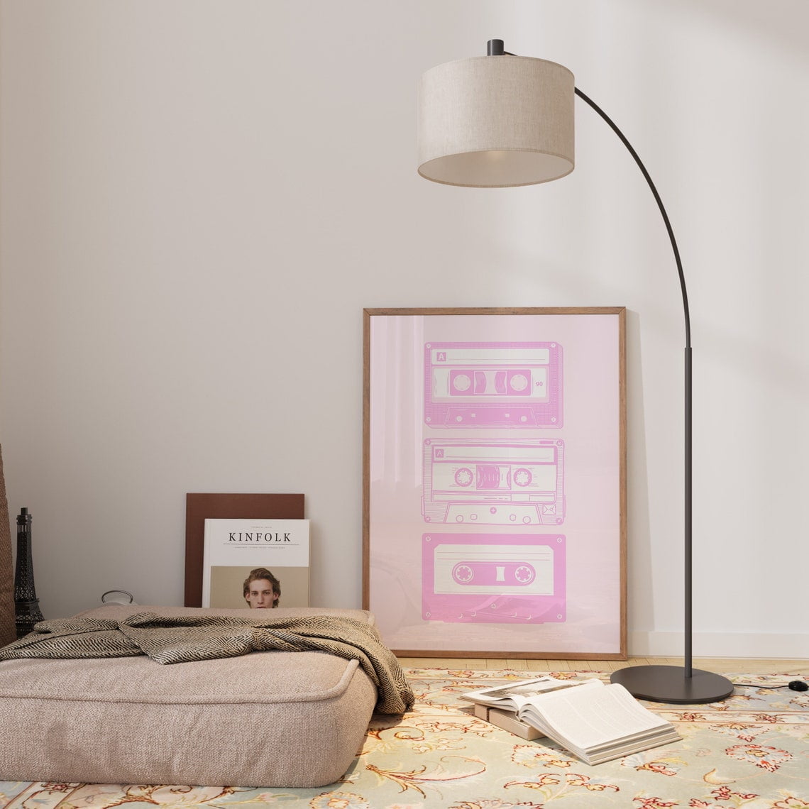 Modroom Pink Wall Art Casette Wall Art Trendy Art Prints Aesthetic ...