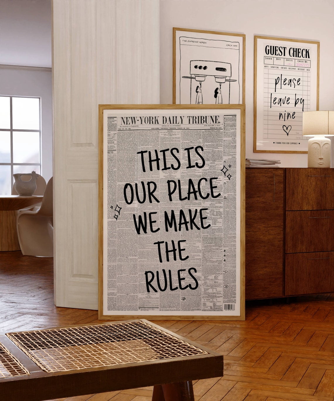 Modroom This Is Our Place We Make The Rules Newspaper Headline Poster ...