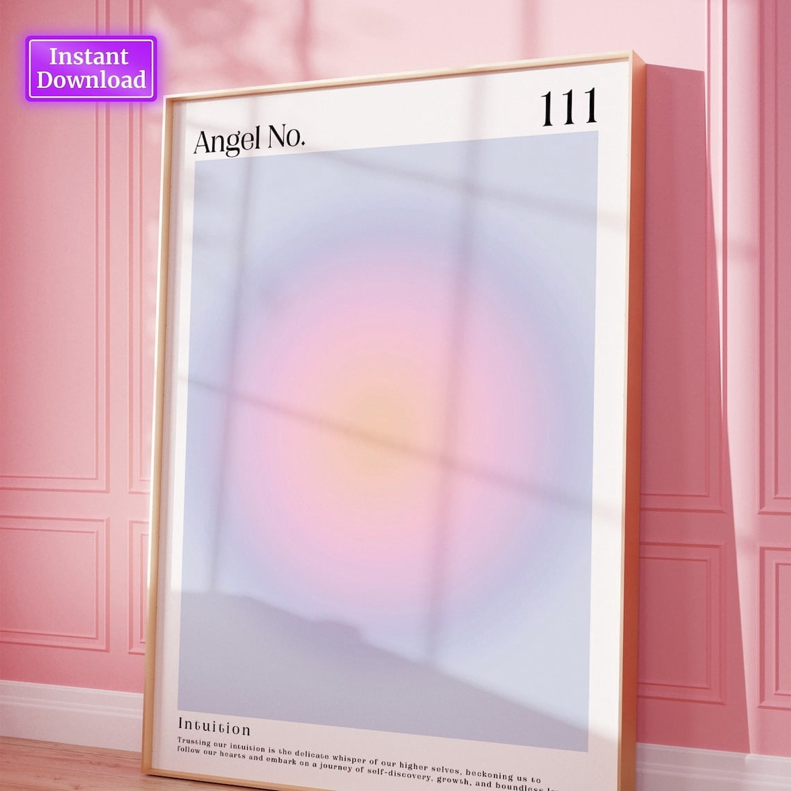 Modroom Positive Aura Poster Angel Number 111 Spiritual Gradient Aura ...