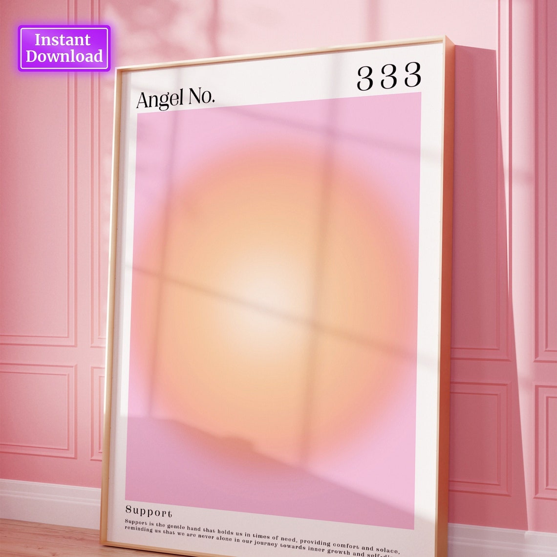 Modroom Positive Aura Poster Angel Number 333 Spiritual Gradient Aura ...