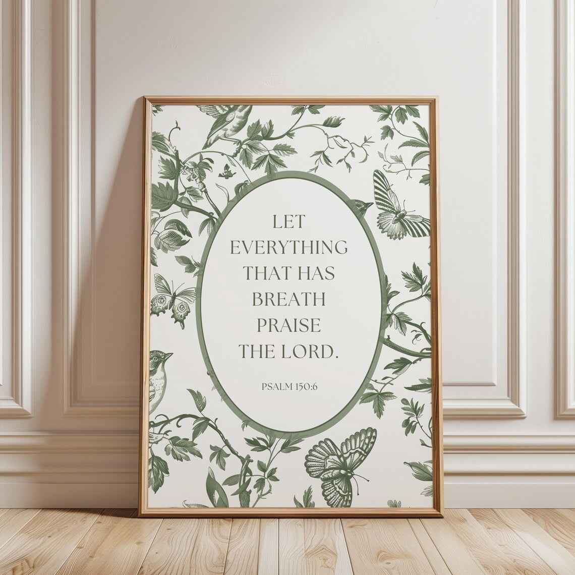 Modroom Praise The Lord Art Scripture Green Scripture Art Gift-For ...