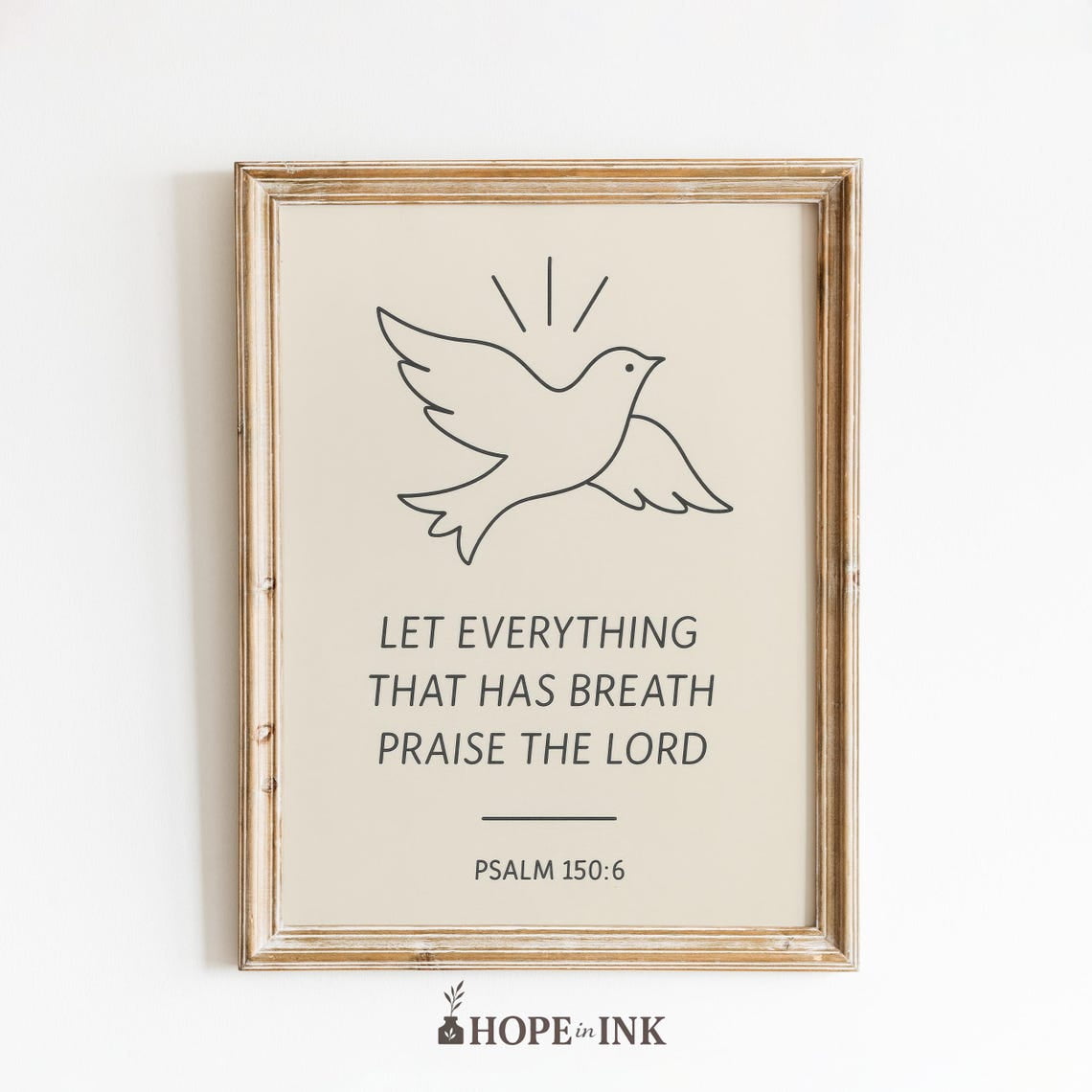 Modroom Praise The Lord Poster - Psalm 150:6 Minimalist Christian ...