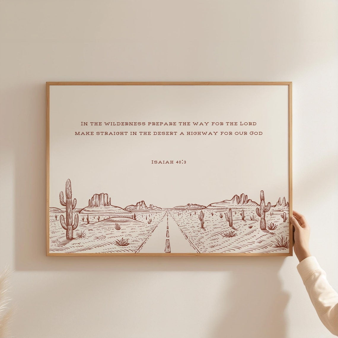 Modroom Prepare A Way For The Lord Desert Landscape Print Vintage ...