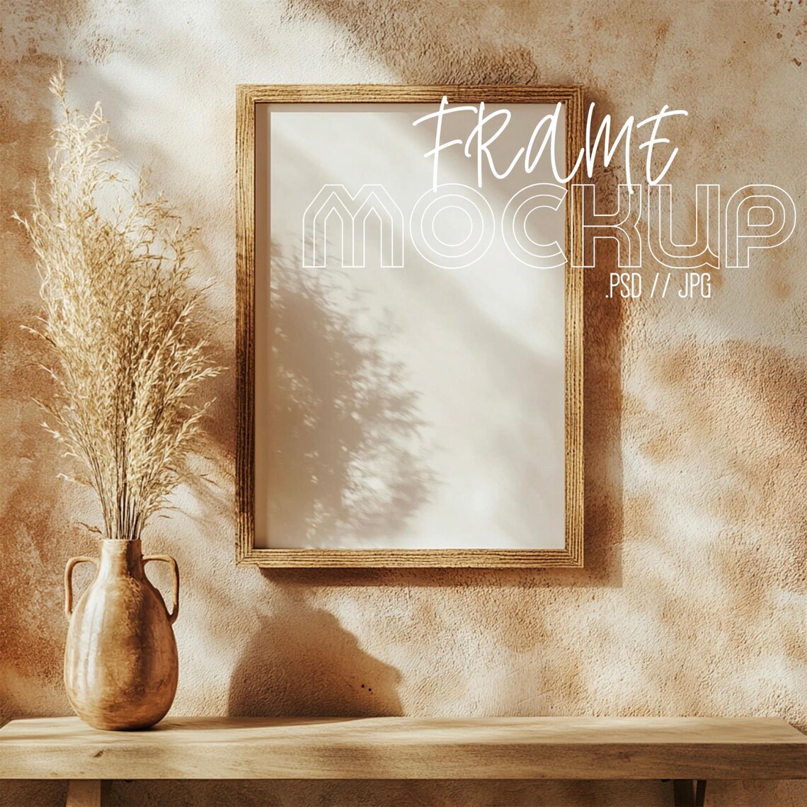 Modroom Psd Jpg Vertical Mockup, Modern Bohemian Wall Art Mockup, Boho ...