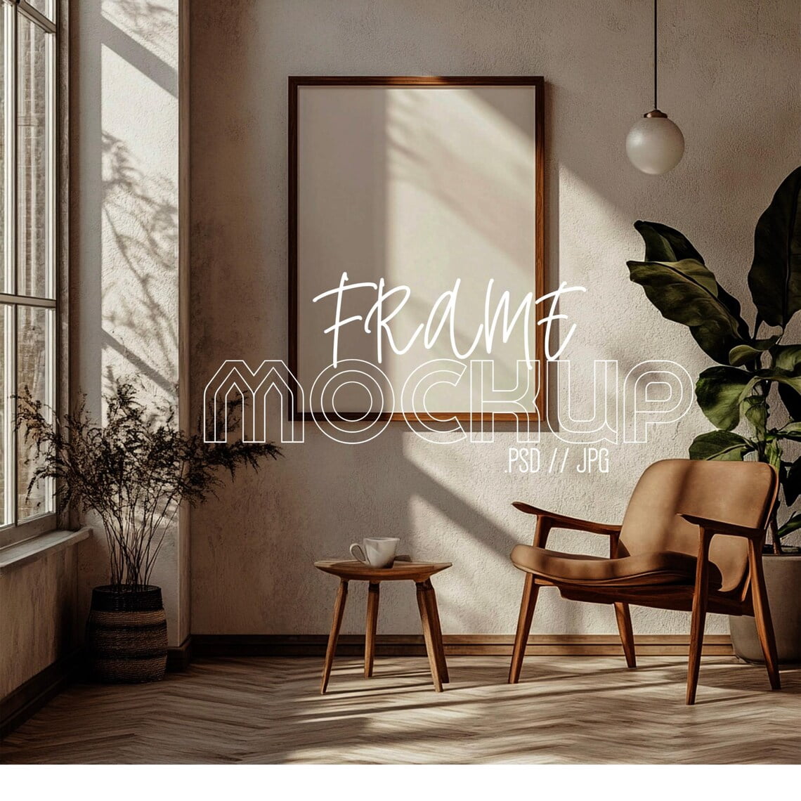 Modroom Psd Jpg Vertical Mockup, Rustic Modern Wall Art Mockup ...