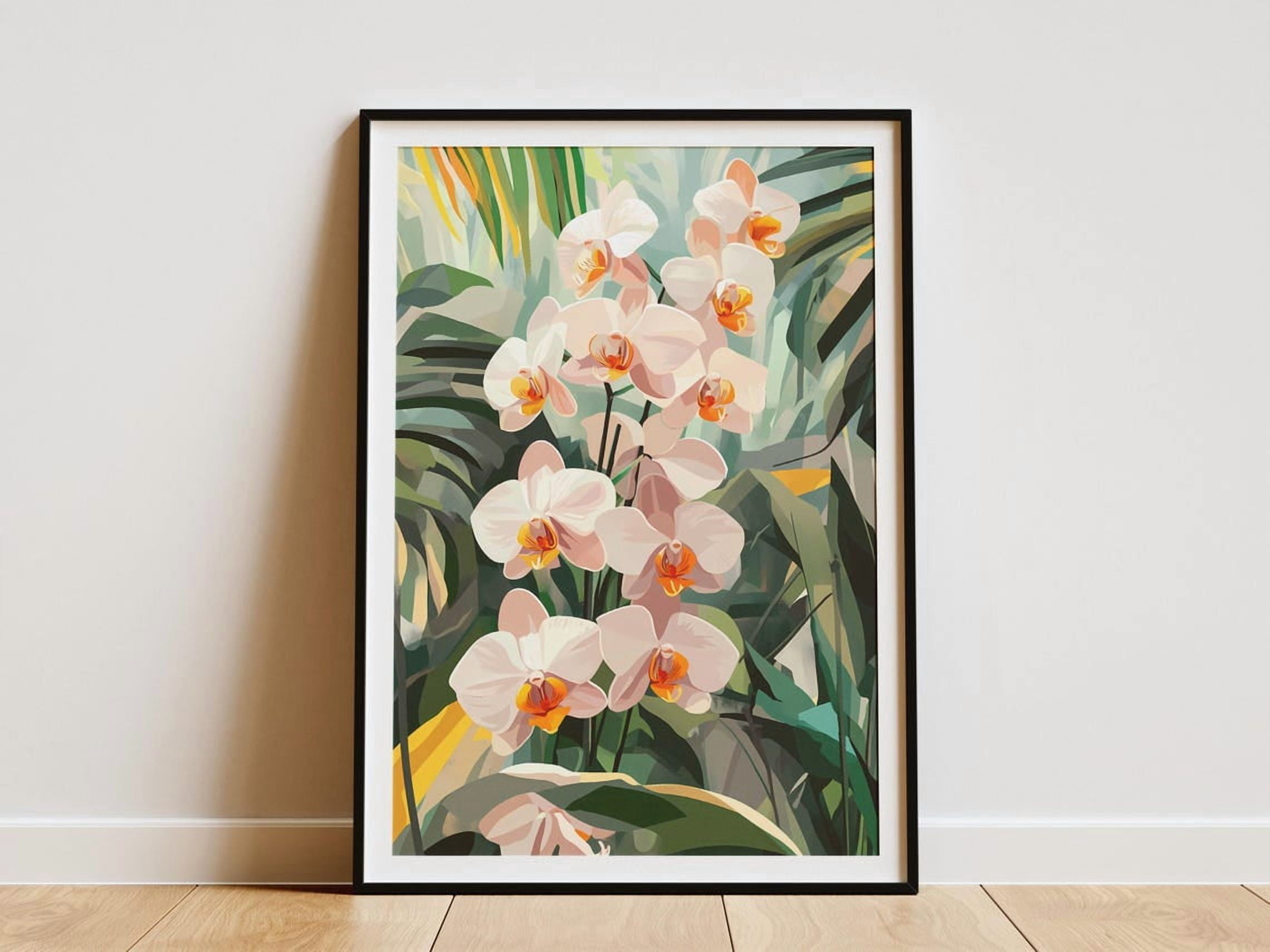 Modroom Rainforest Orchid Poster Botanical Wall Art Tropical Flower ...