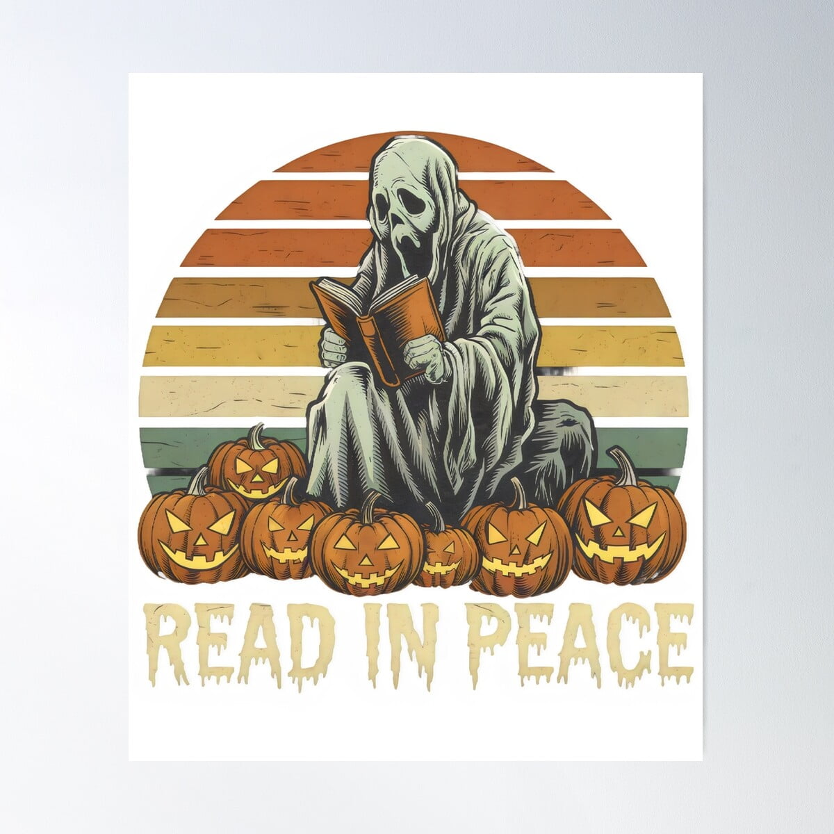 Modroom Read In Peace Costume Party Ghost Reading A Book, Book Lover ...