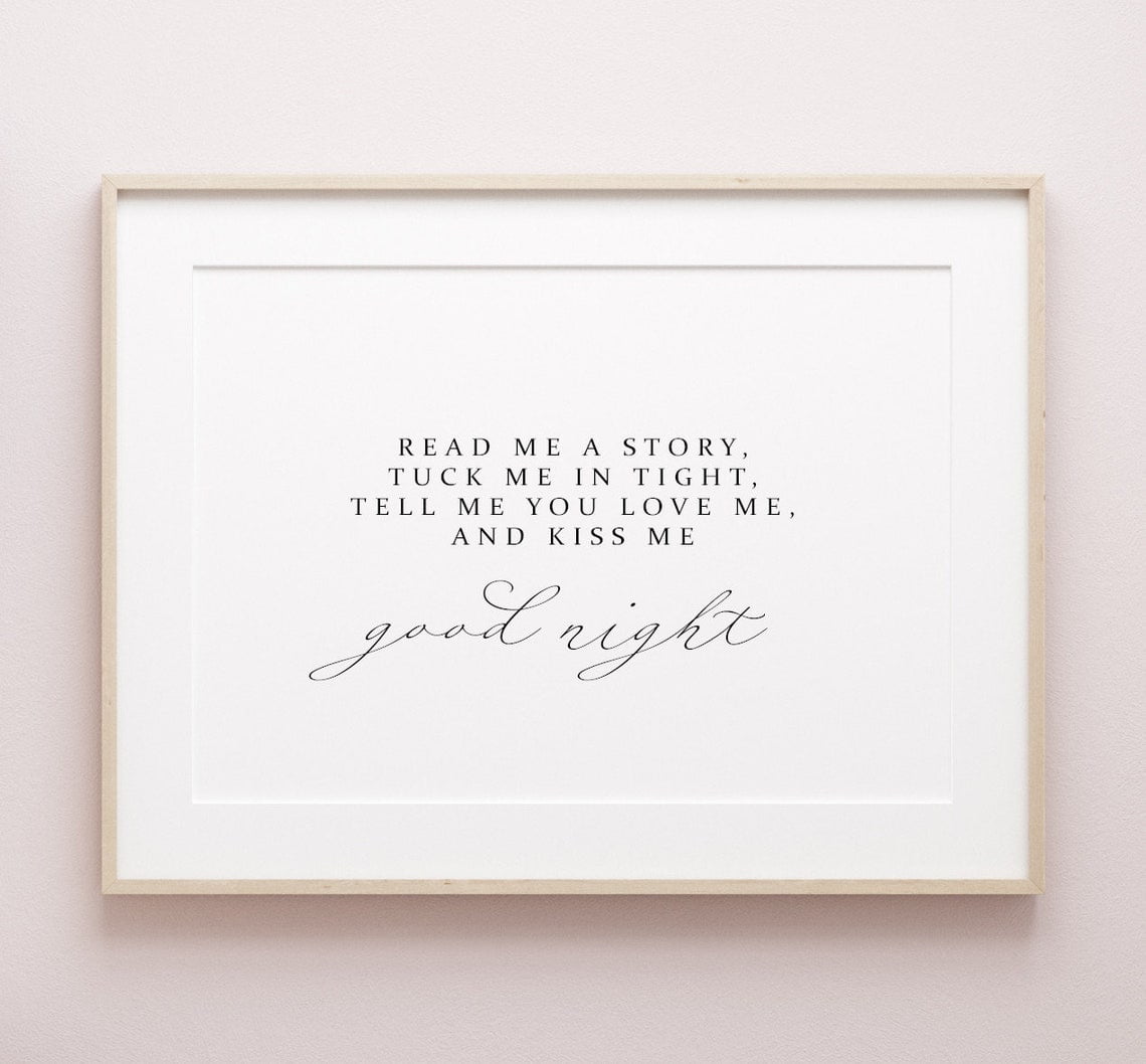Modroom Read Me a Story, Tuck Me In Tight Poster – Heartwarming Nursery ...