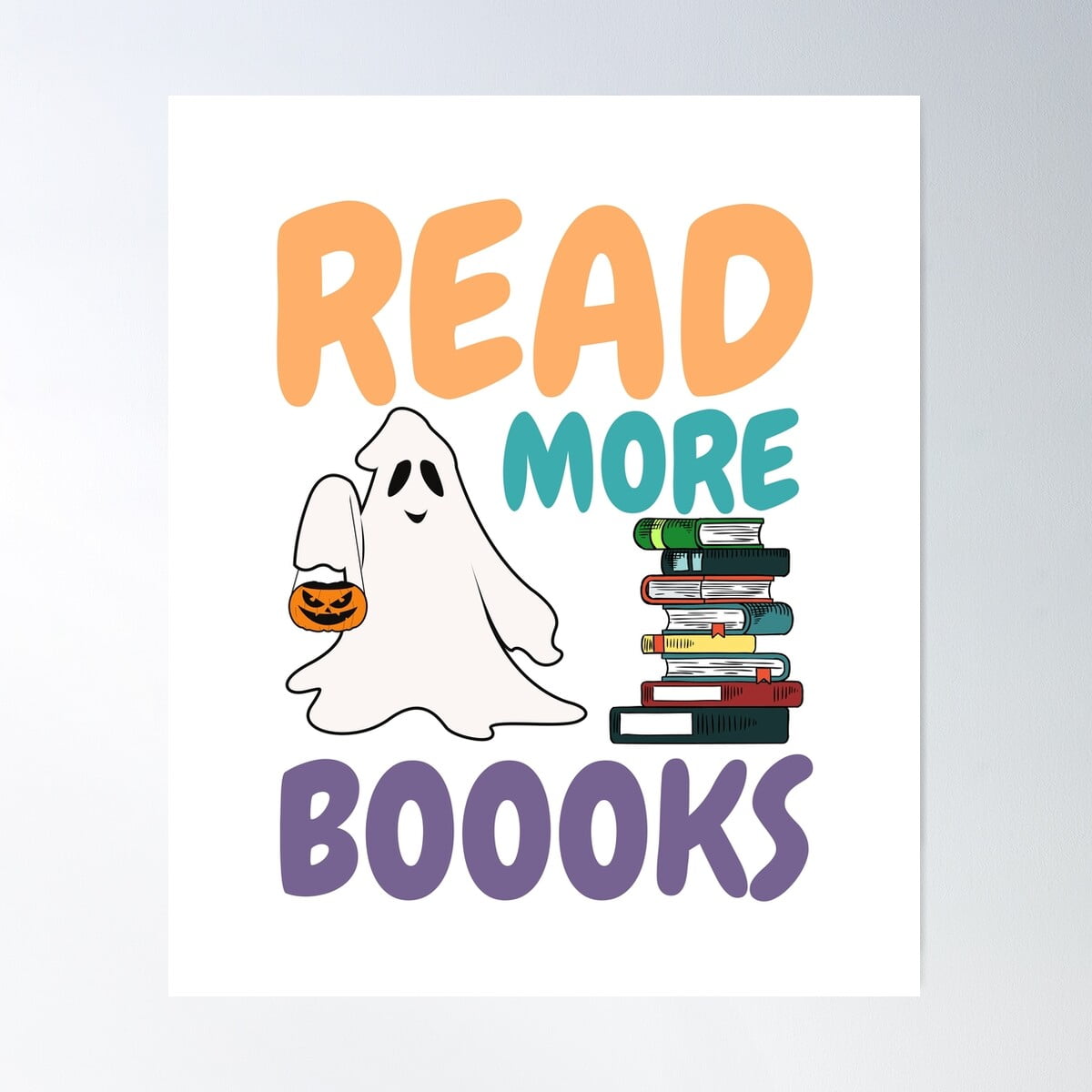 Modroom Read More Boooooks Costume Party Ghost Poster, Modern Decor ...