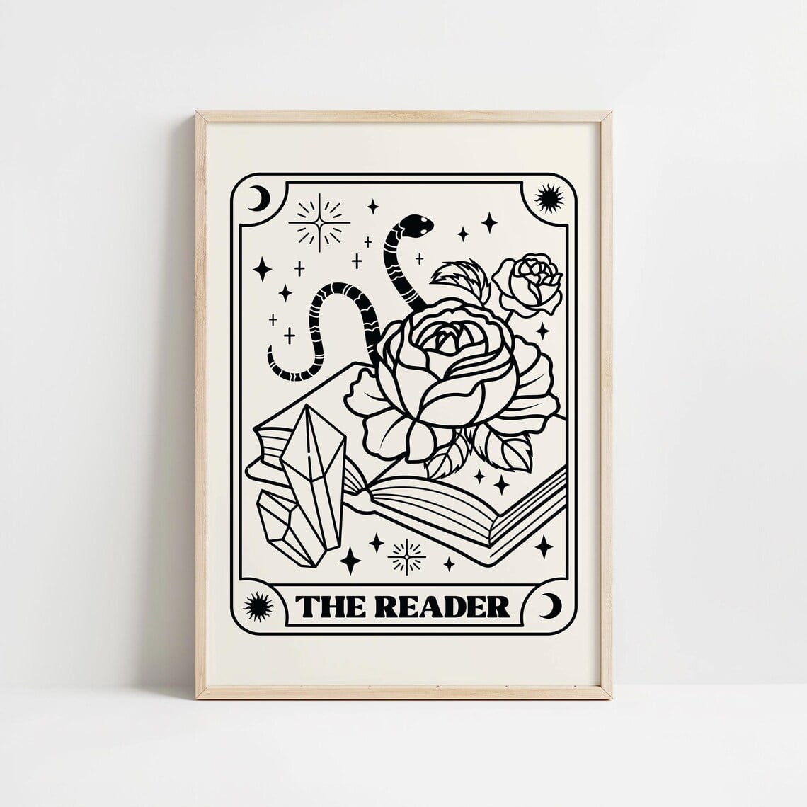 Modroom The Reader Fantasy Tarot Card Wall Art Print, Mythical ...