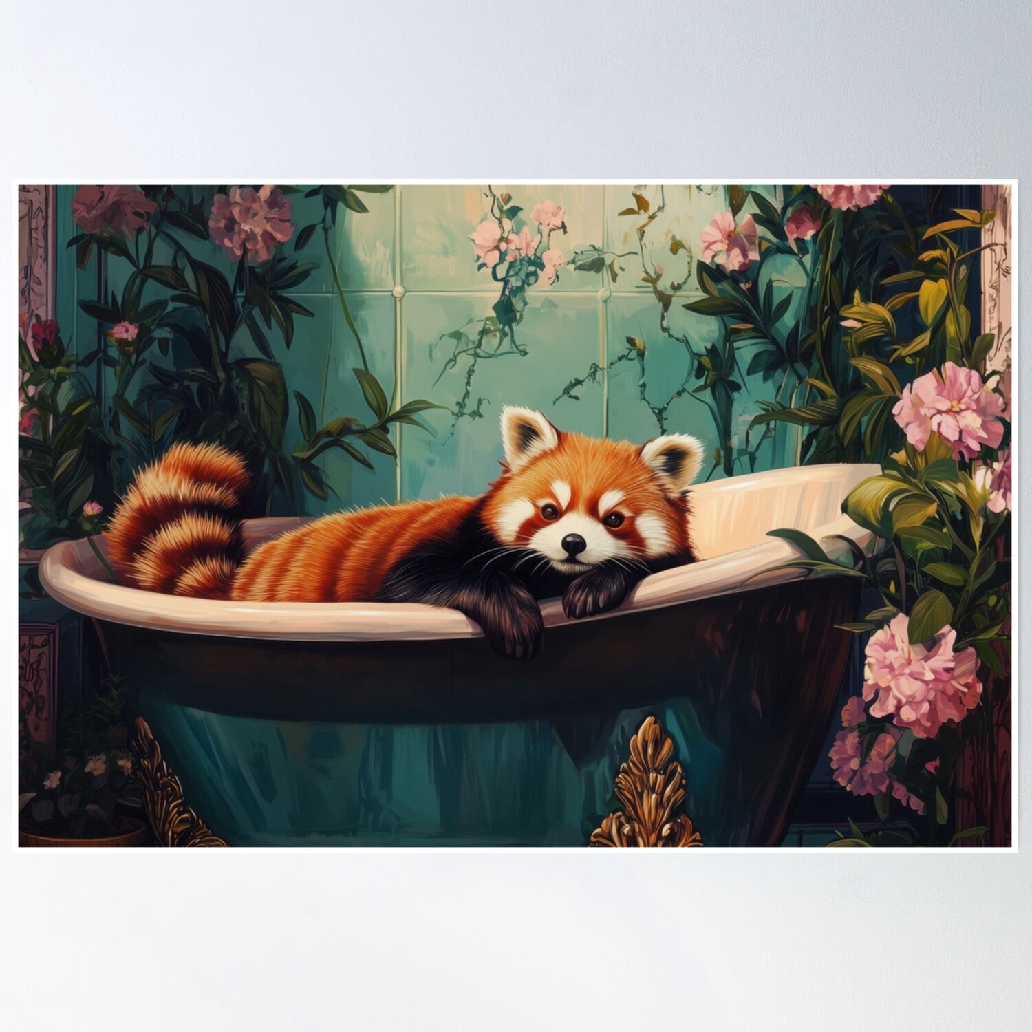 Modroom Red Panda Retreat Poster Wall Art, Modern Wall Decor, 8x12 ...