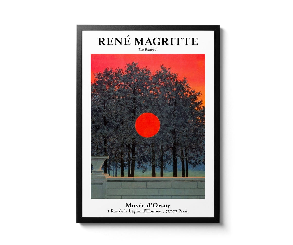 Modroom René Magritte Exhibition Poster, Modern Poster Decor, Art ...