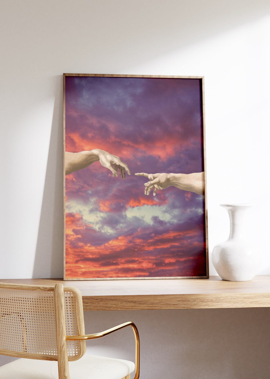 Modroom Renaissance Red Sky Poster, Vintage Religious Art Print ...