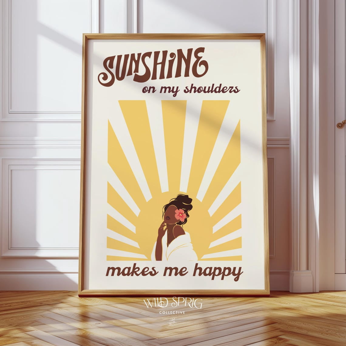 Modroom Retro Sunshine Poster Print | Sunshine On My Shoulders | Music ...