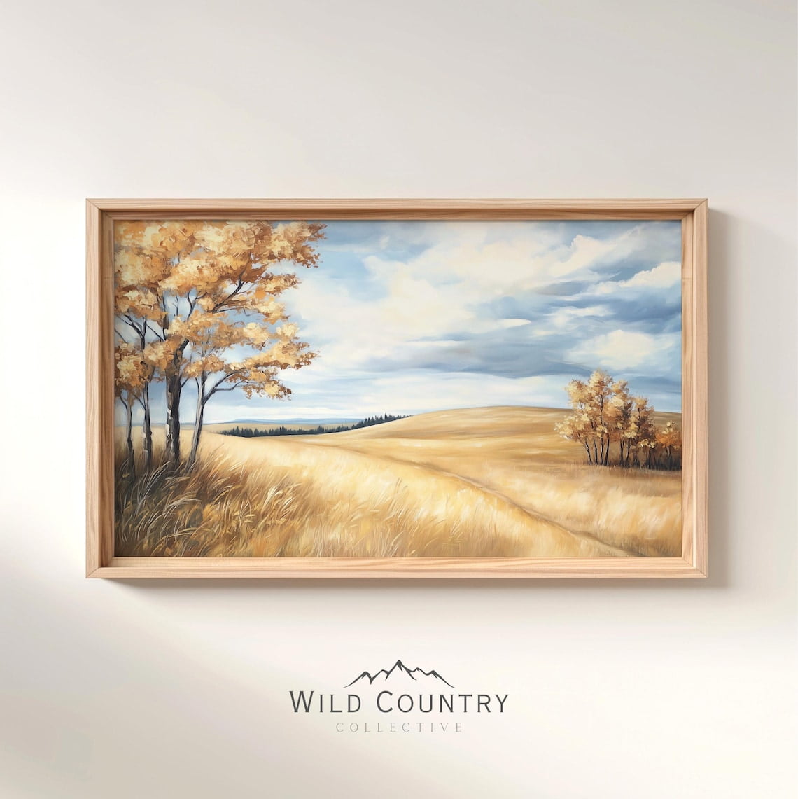 Modroom Rolling Hills Poster Print Vintage Autumn Landscape Rustic ...