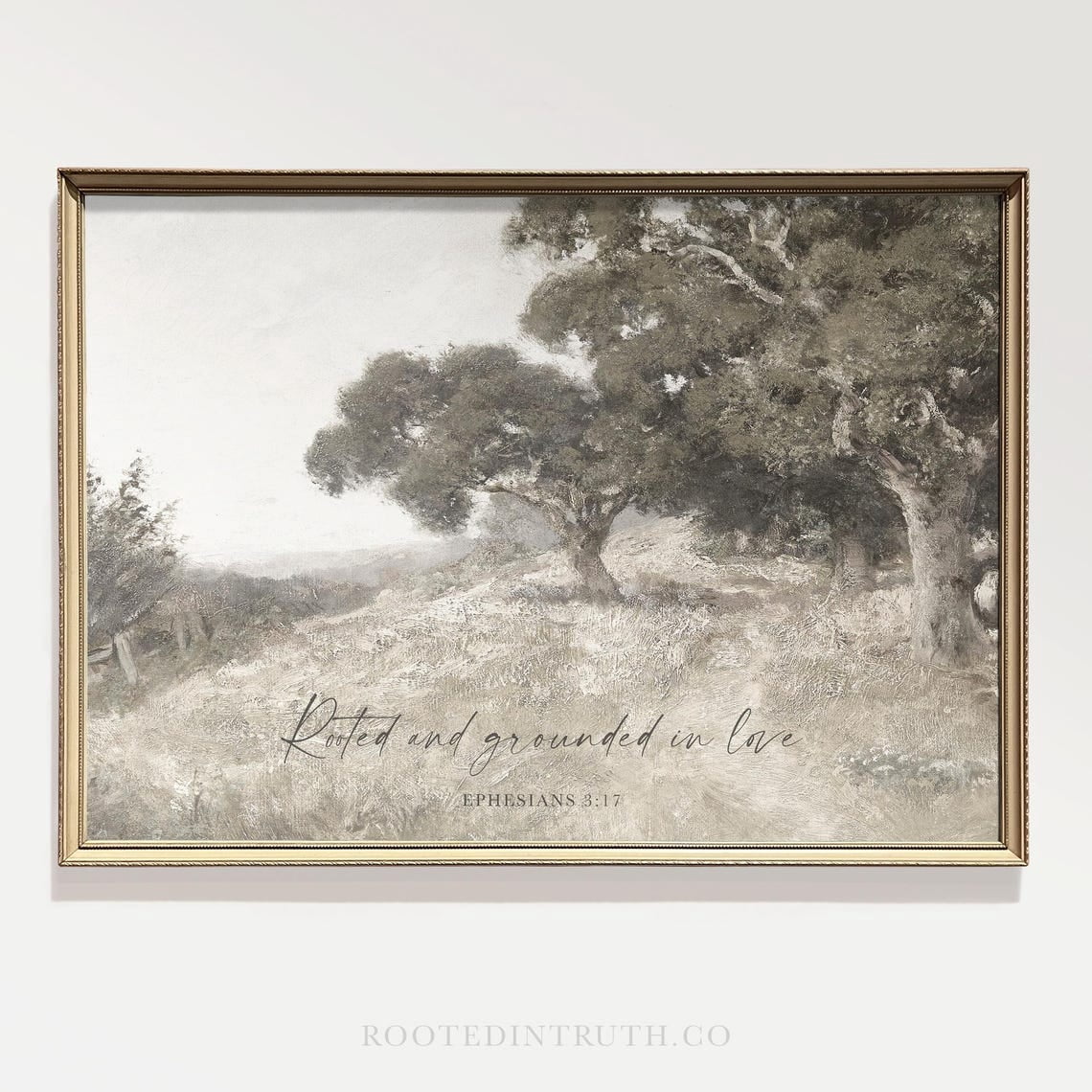 Modroom Rooted And Grounded Christian Art, Scripture Bible Verse Art ...