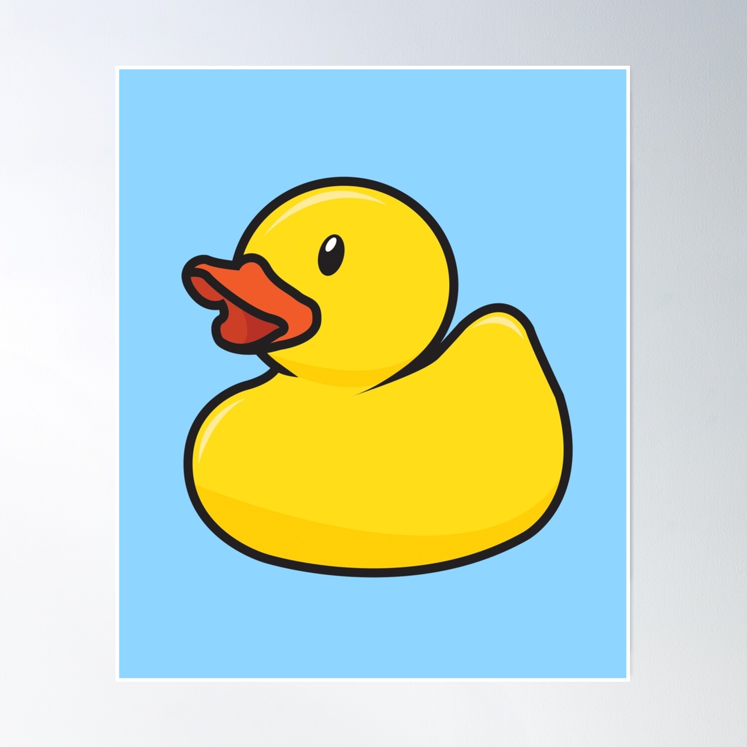 Modroom Rubber Duck In Baby Blue Poster Wall Art, Modern Wall Decor ...