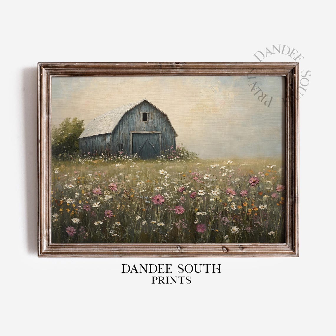 Modroom Rustic Barn Poster, Vintage Rural Landscape Wall Art, Farmhouse ...