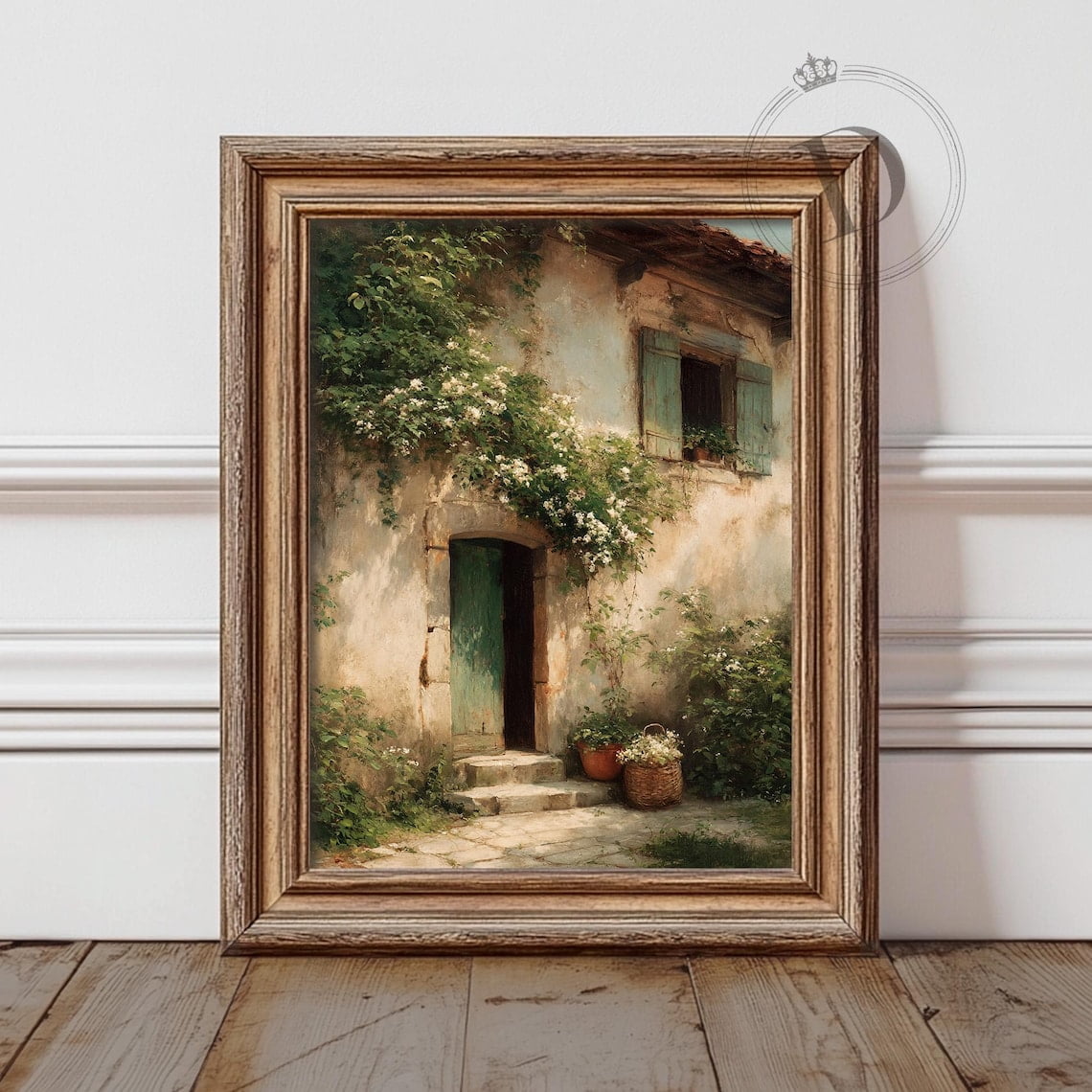 Modroom Rustic Cottage Door Art, Summer, Floral Country Entryway Print ...