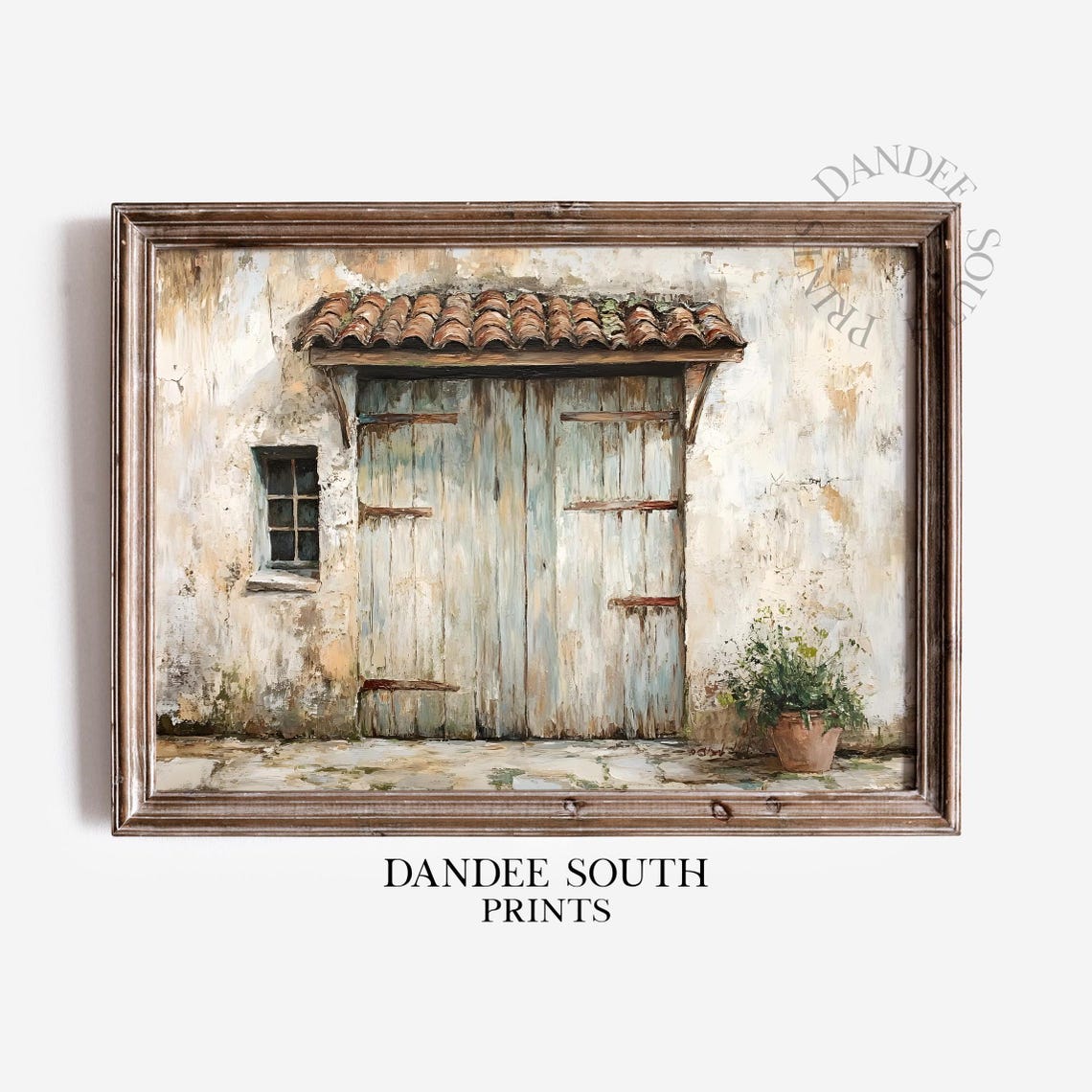 Modroom Rustic Doorway Poster, Vintage Village Wall Art, Antique ...