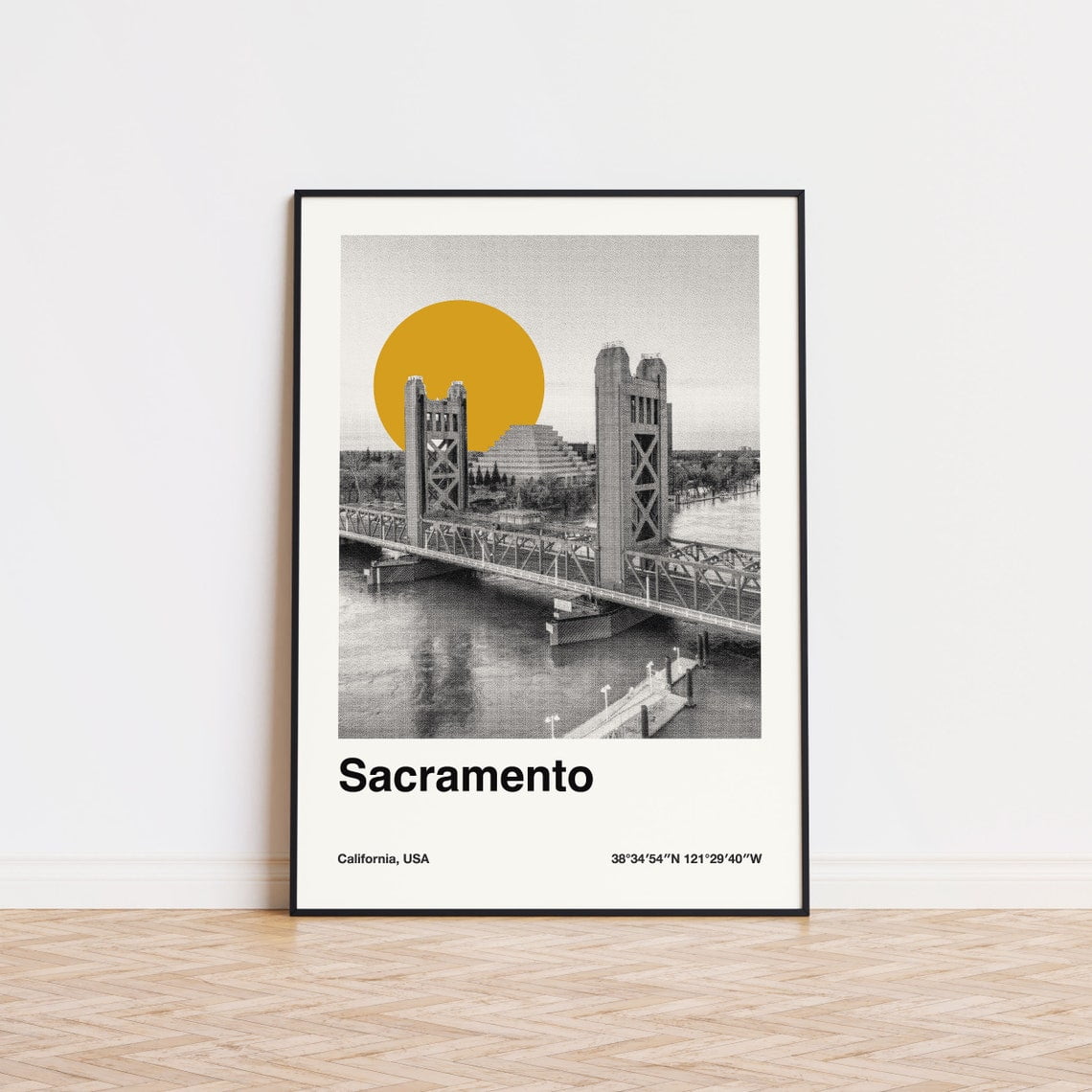 Modroom Sacramento Poster | Minimalist Travel Poster | Skyline ...