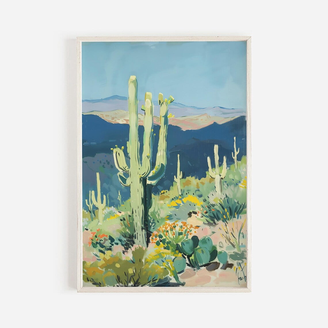 Modroom Saguaro National Park Print, Southern, Saguaro Cactus Poster ...