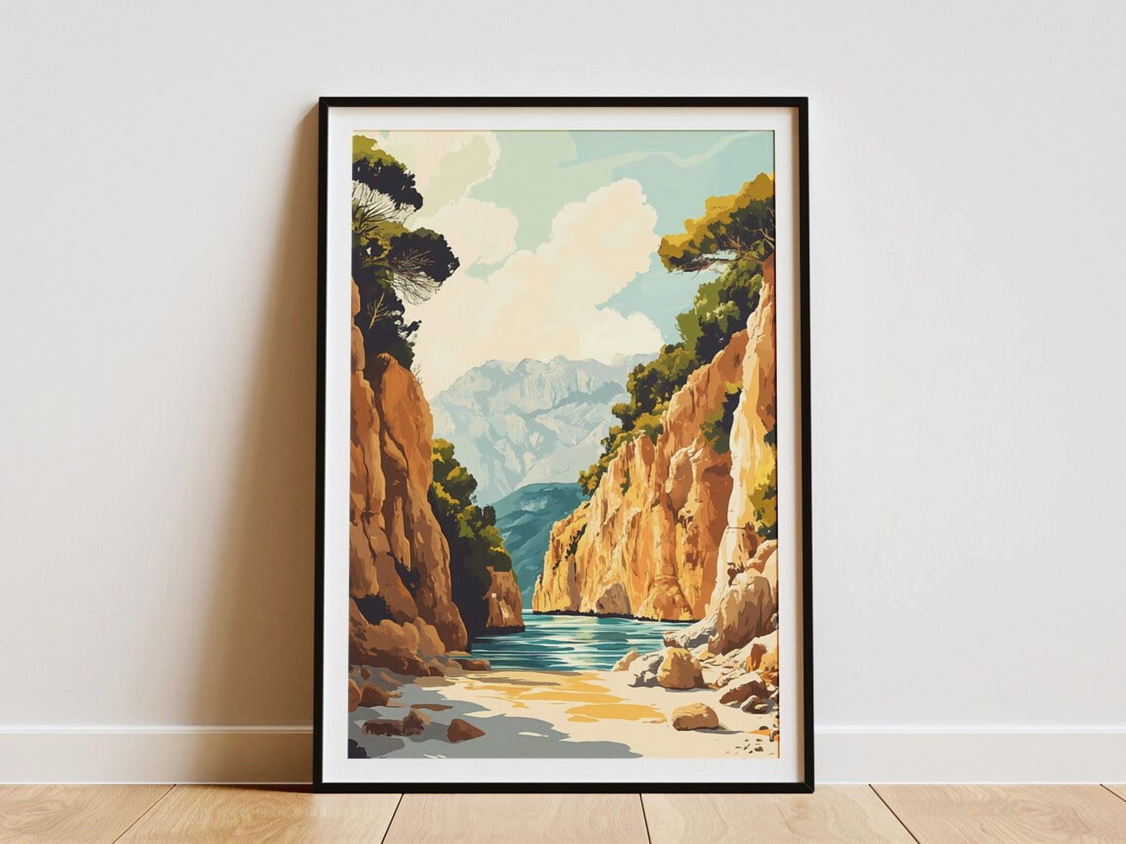 Modroom Samaria Gorge Greece Poster Travel Poster Greek Island Art ...