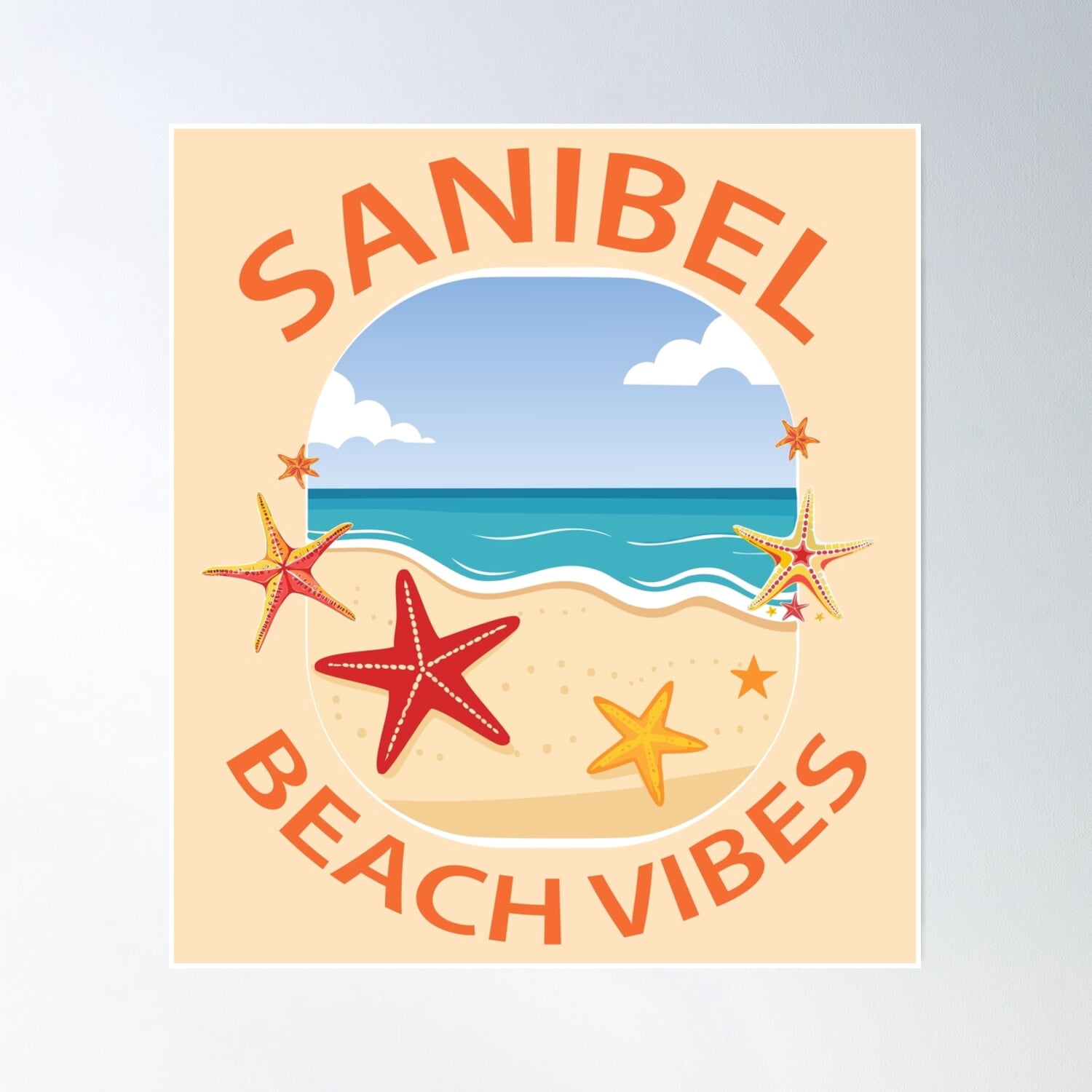 Modroom Sanibel Beach Vibes Poster Wall Art, Modern Wall Decor, 8x12 ...