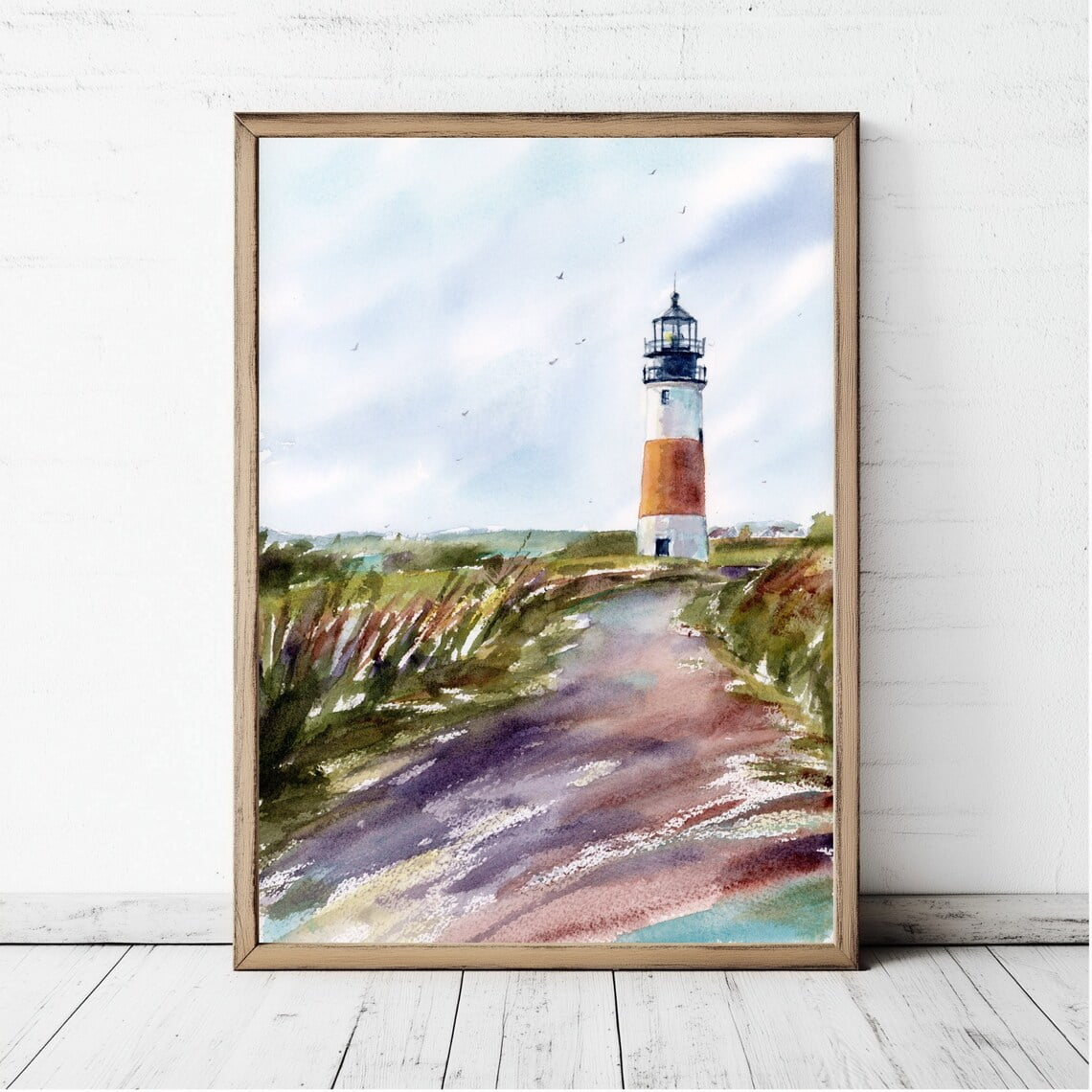 Modroom Sankaty Head Light Painting Lighthouse Fine Art Large Print ...