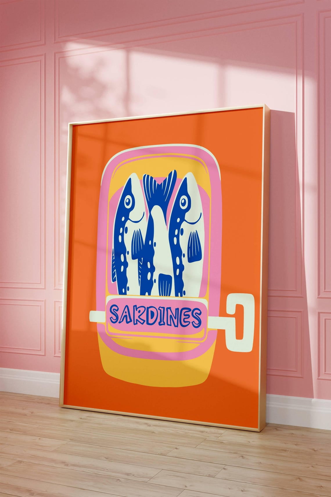 Modroom Sardines Poster, Retro Sardines Wall Art Tinned Sardines ...