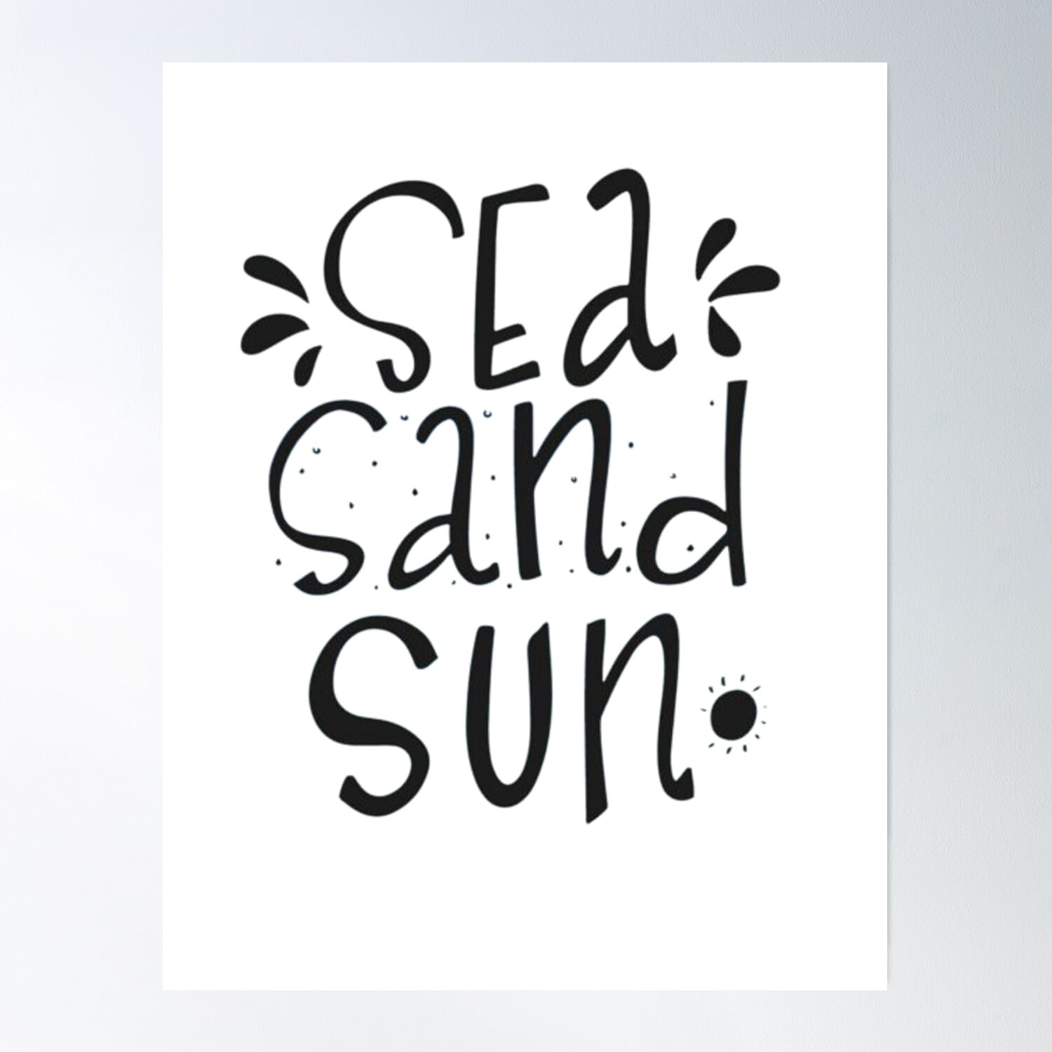 Modroom Sea Sand Sun Summer Vacation Poster Wall Art, Modern Wall Decor ...