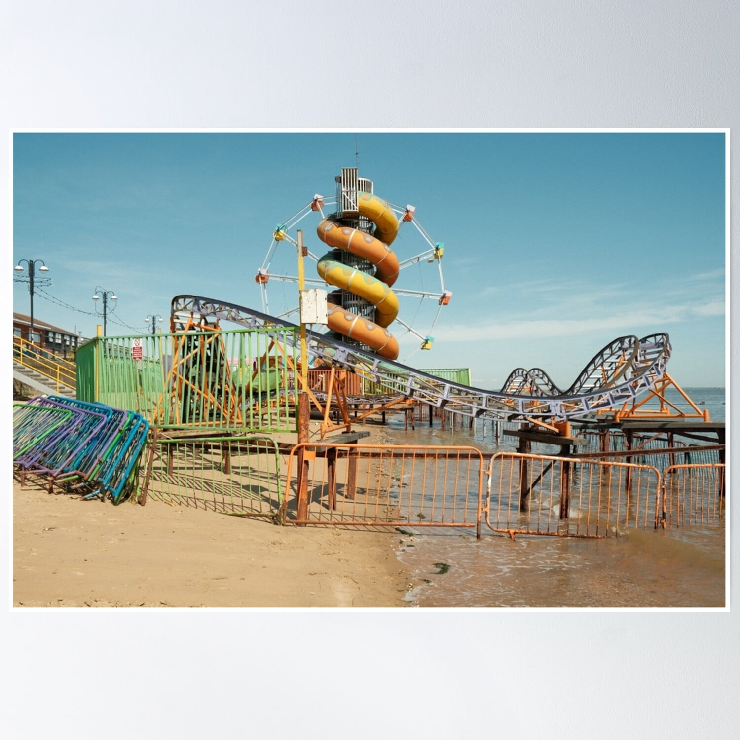 Modroom Seaside Rides At Cleethorpes Poster Wall Art, Modern Wall Decor ...