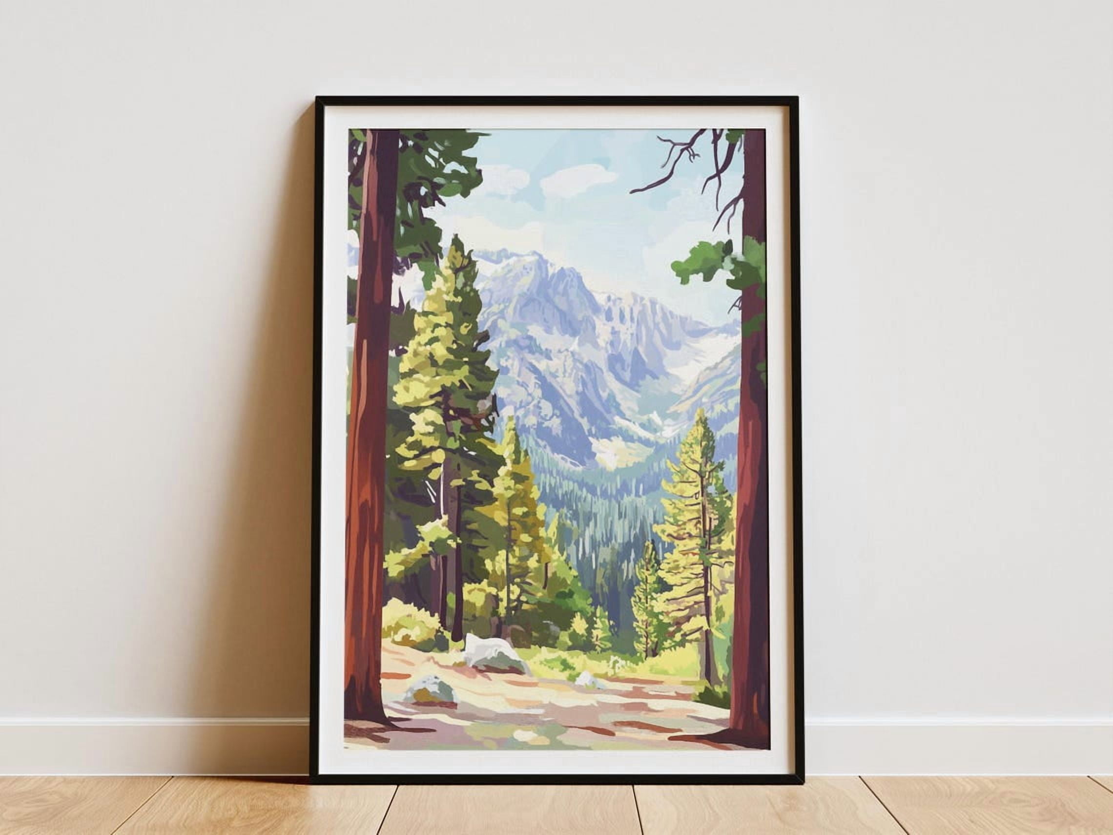 Modroom Sequoia Vintage Style Travel Poster Sequoia Art Print ...