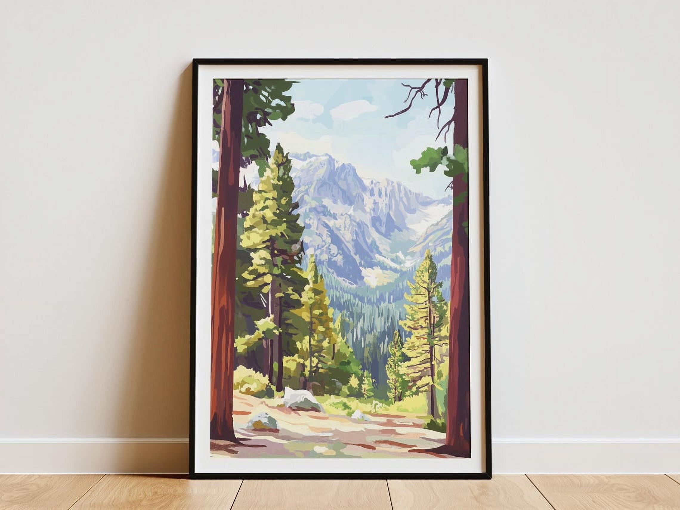 Modroom Sequoia Vintage Style Travel Poster Sequoia Art Print ...