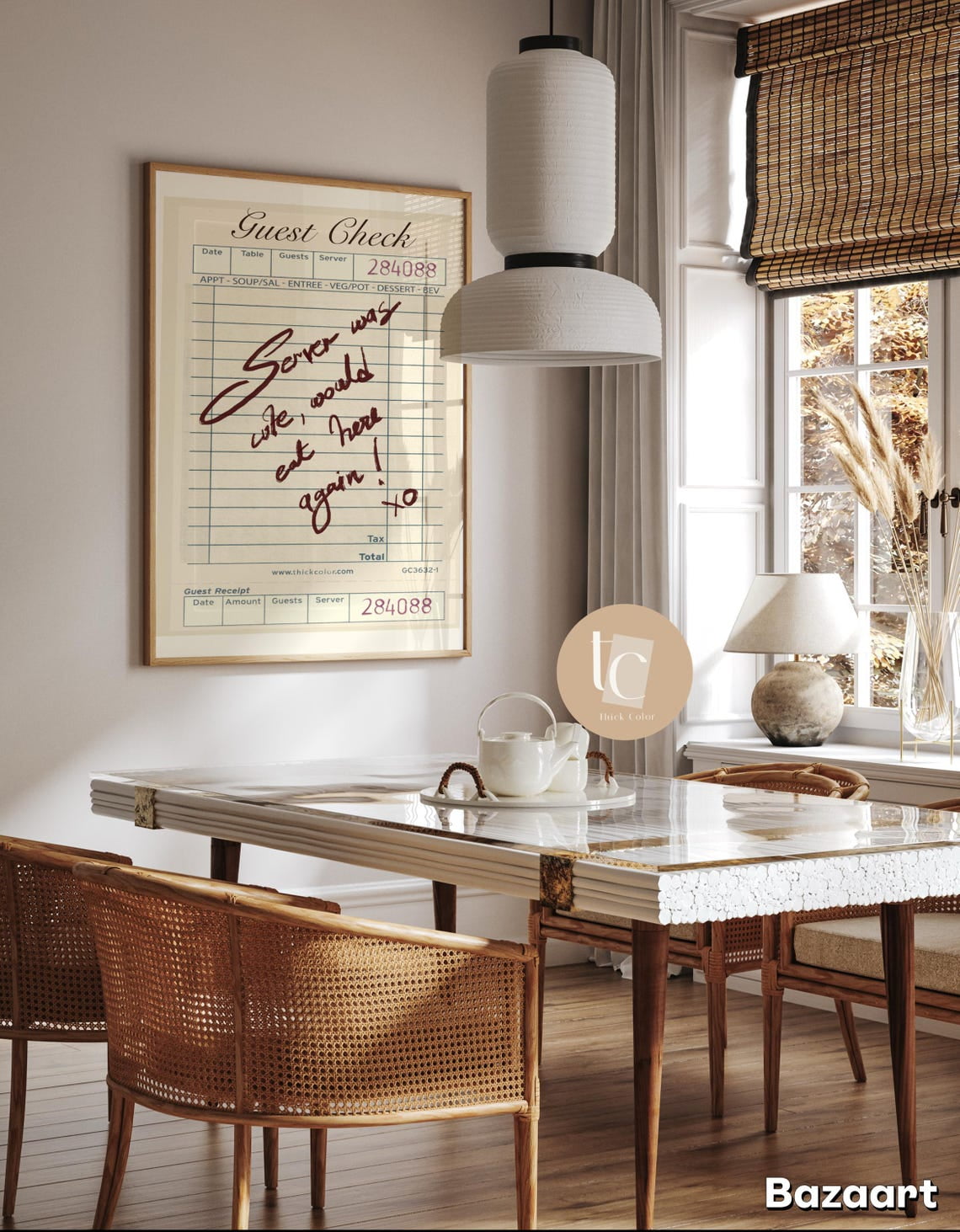 Modroom Server Was Cute Would Eat Here Again Wall Art Print Kitchen ...