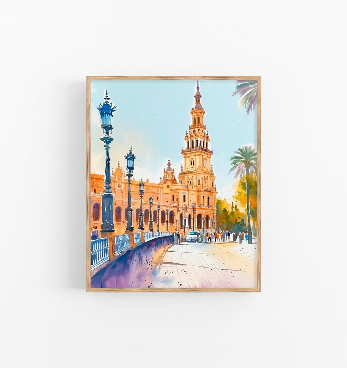 Modroom Seville Watercolor Art Print Spain Cityscape Artwork Spain ...