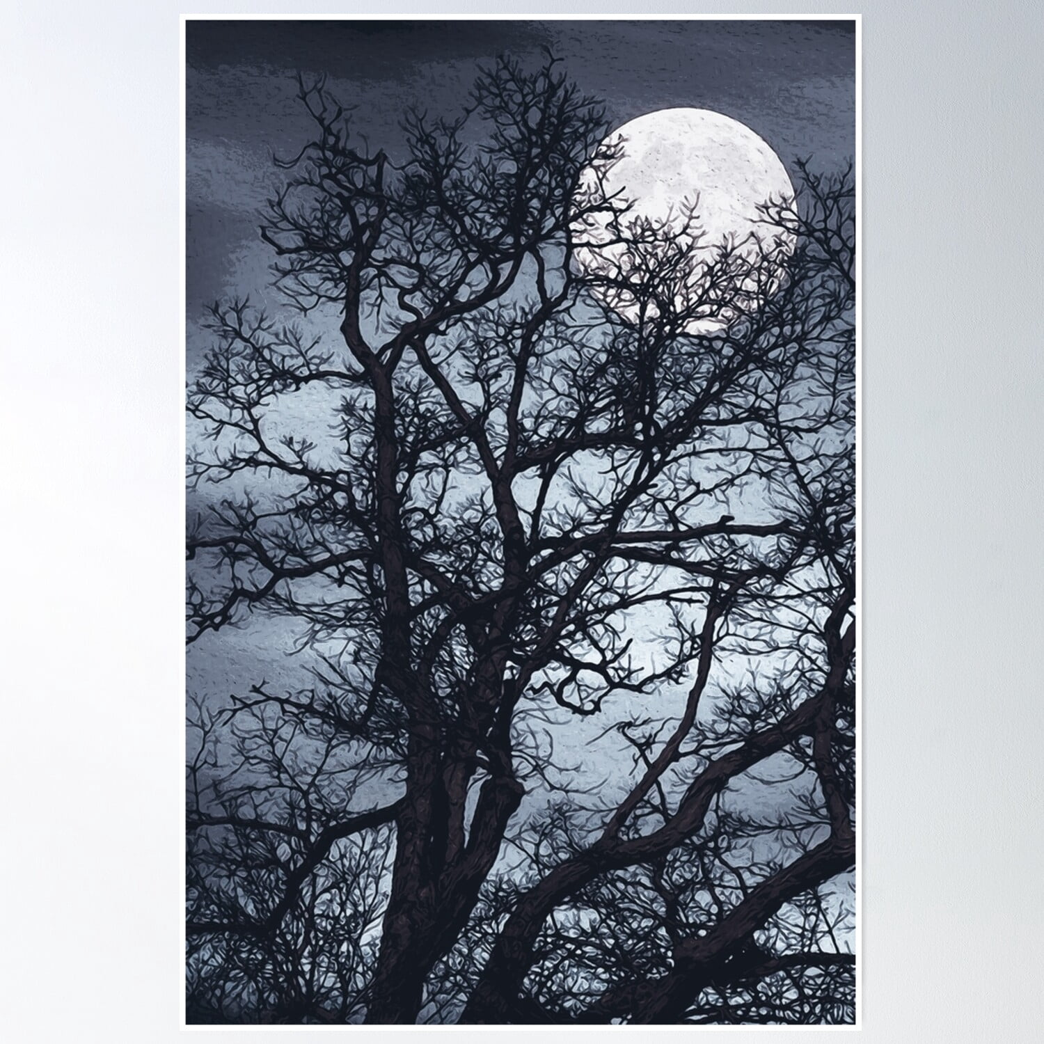 Modroom Shadow Of The Moon Poster Wall Art, Modern Wall Decor, 12x18 ...