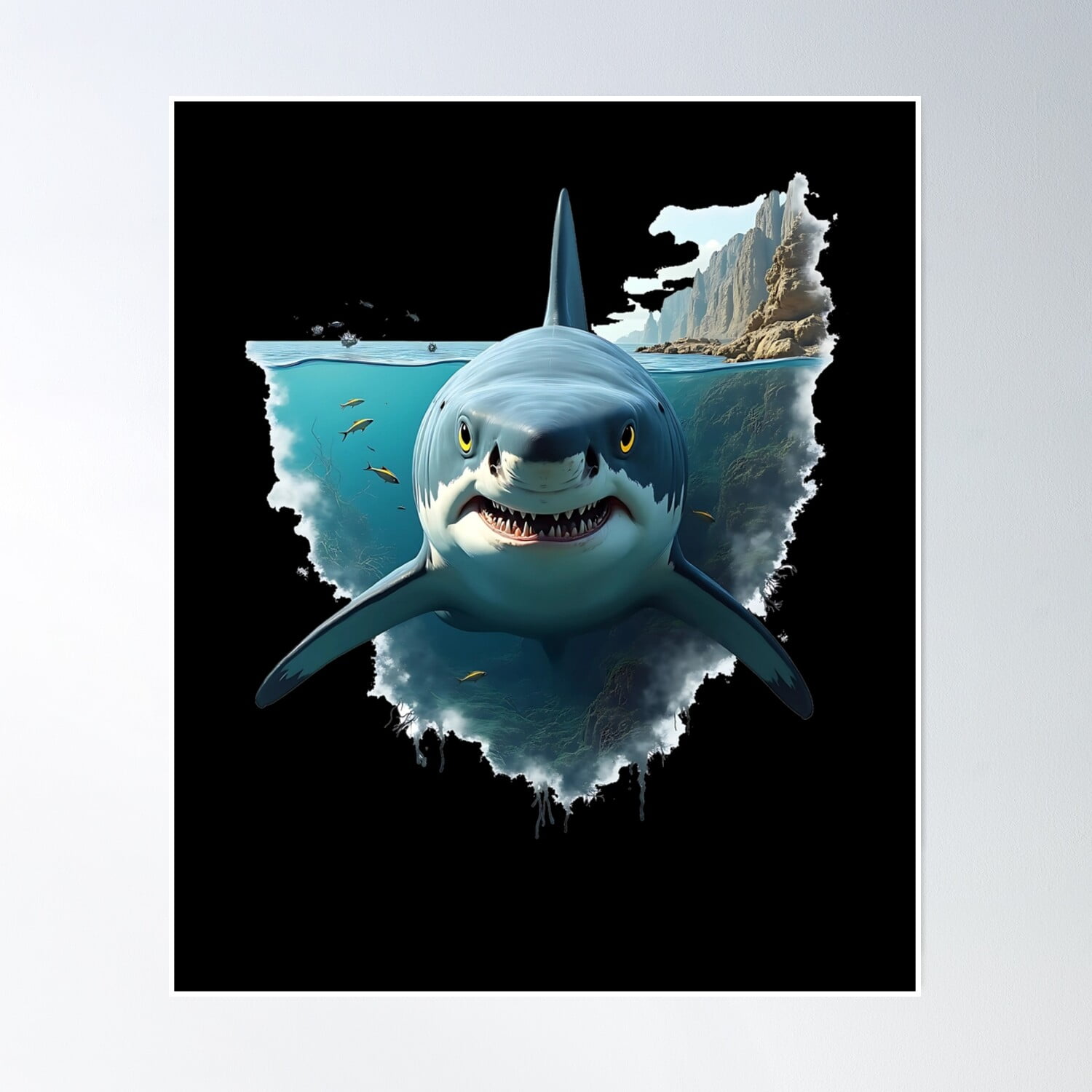 Modroom Shark At Coastal Waters Life Protect Oceans Huge Predator Fish ...